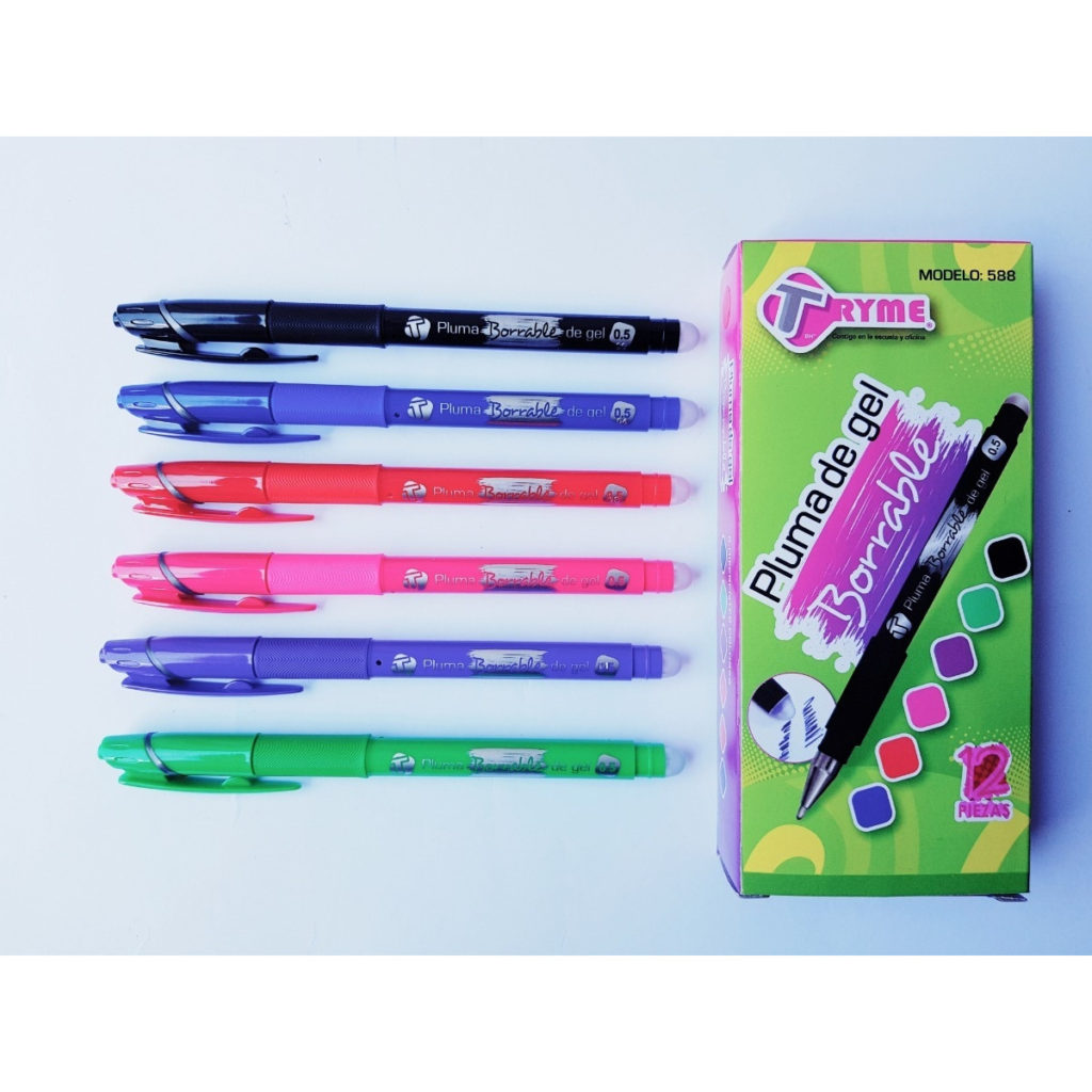 Pluma de Gel Borrable Tryme pq/4pz – Comercializadora Hiro